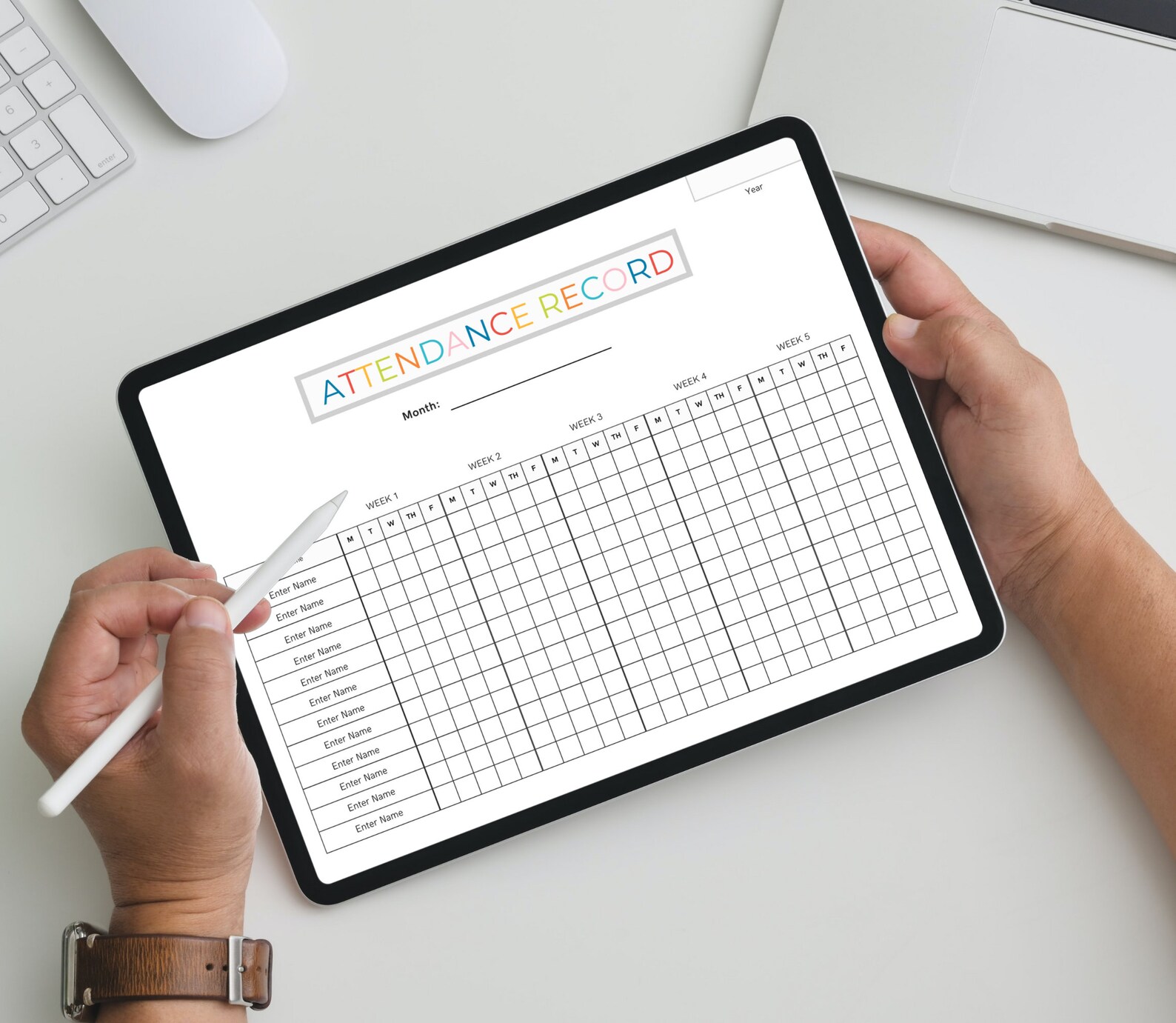5 Week Editable Student Attendance Sheet | Daycares, Homeschools ...