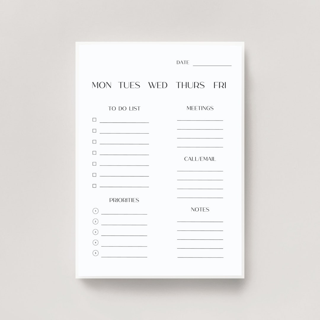 Minimalist To-do List for Busy Entrepreneurs and Professionals | Task ...