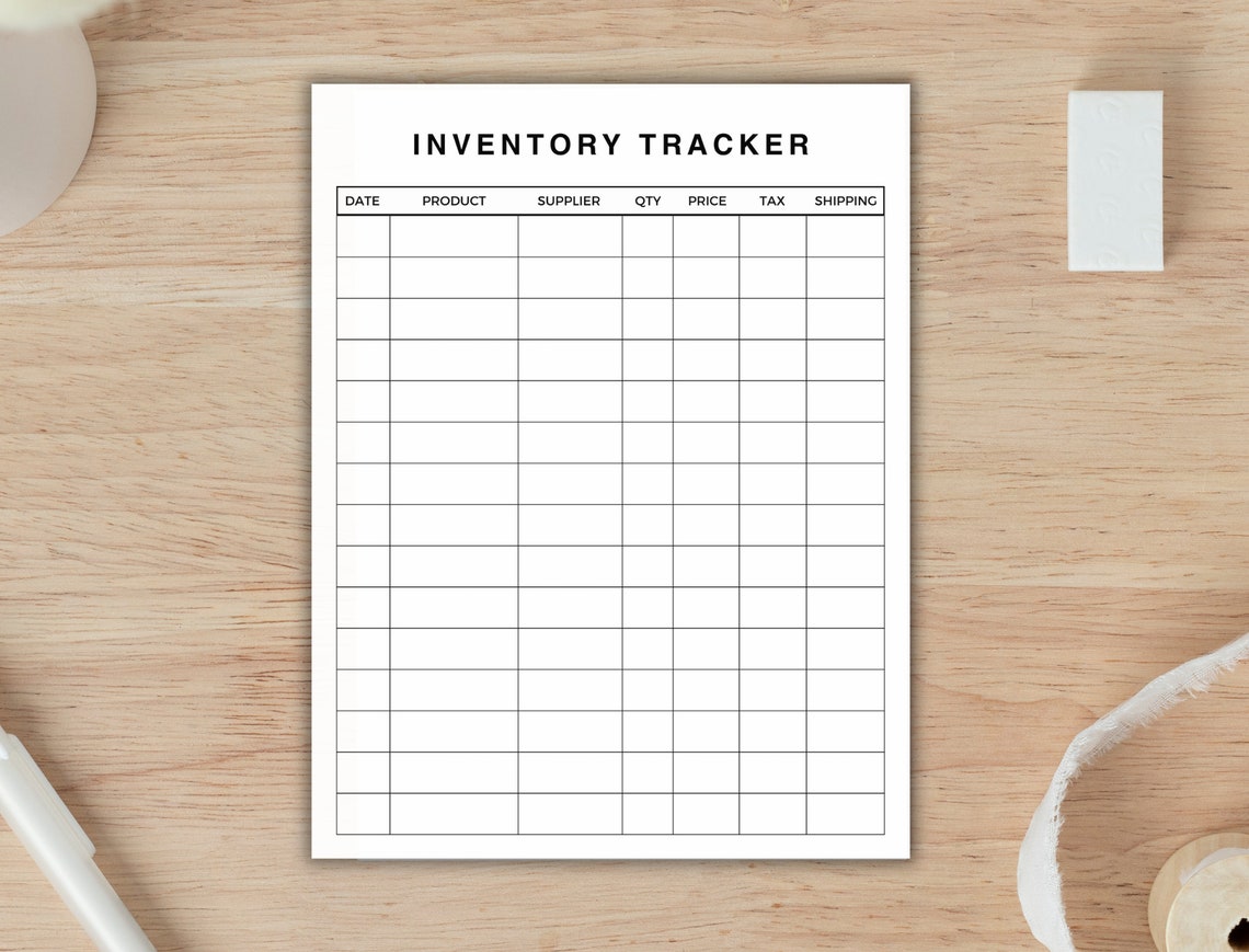 Inventory Tracker, Inventory Management Sheet, Stock Tracking, Product ...