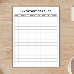 Inventory Tracker, Inventory Management Sheet, Stock Tracking, Product ...