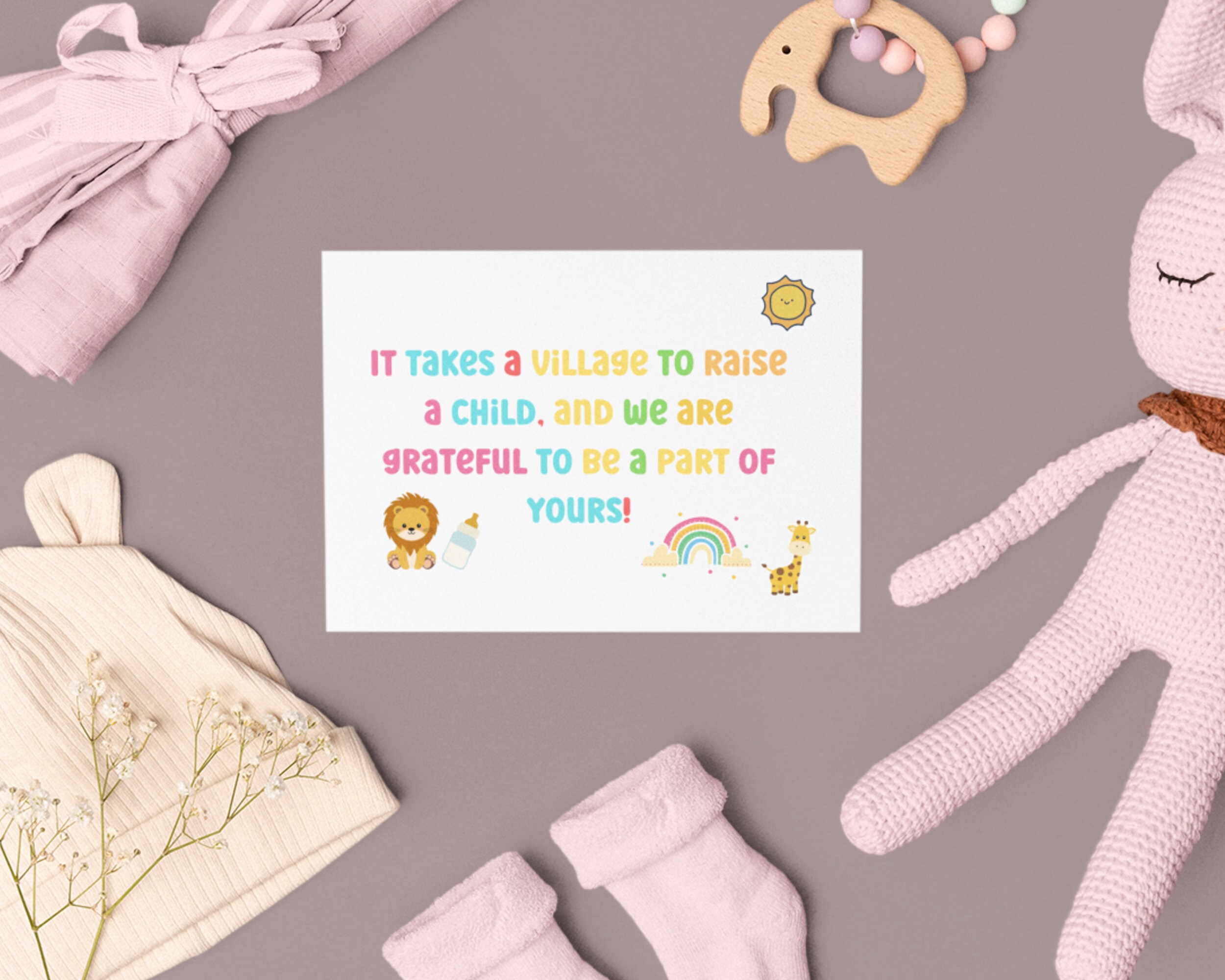 Parent Appreciation Card | 5 X 7" Daycare Thank You Card | Home Daycare ...