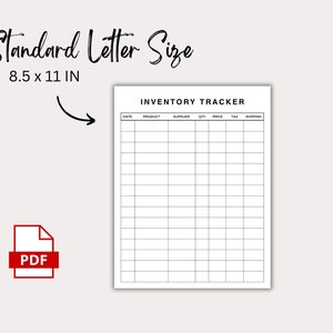 Inventory Tracker, Inventory Management Sheet, Stock Tracking, Product ...