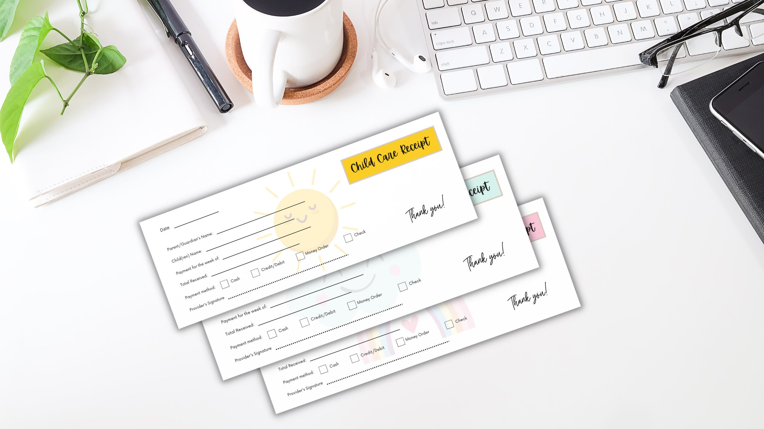 Mini Finance Bundle: Tuition Trackers and Child Care Receipts ...