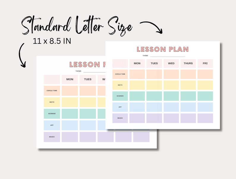 Pastel Weekly Lesson Plan Template, Daycare Lesson Plan, Childcare ...
