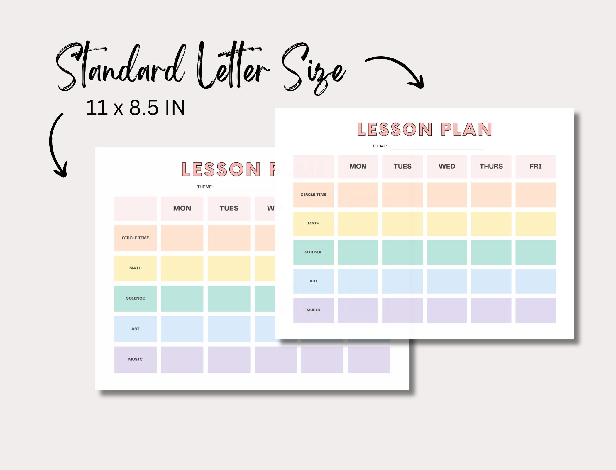 Pastel Weekly Lesson Plan Template, Daycare Lesson Plan, Childcare ...