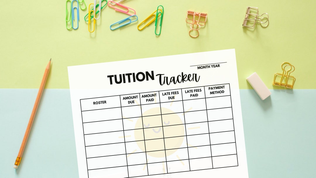 Tuition Trackers (6 Sheets) | Daycare Accounting, Daycare Receipts ...