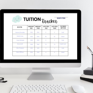 Mini Finance Bundle: Tuition Trackers and Child Care Receipts ...