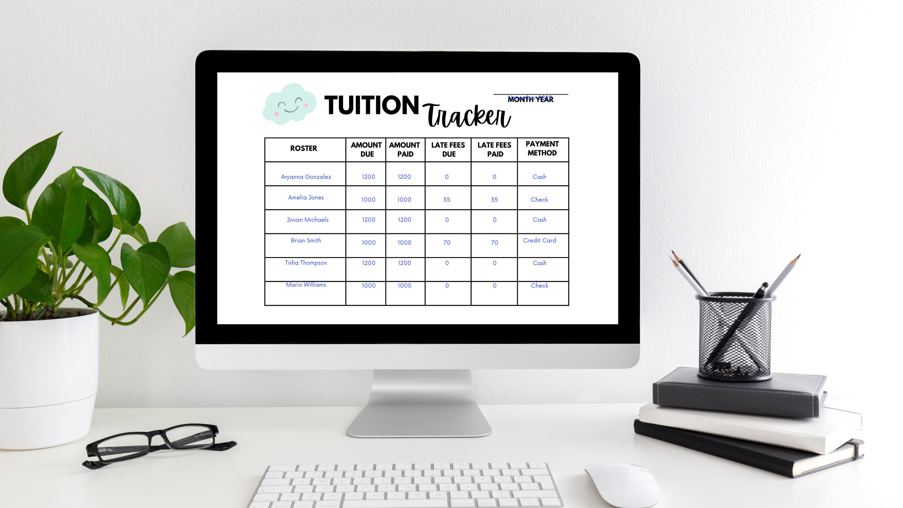 Mini Finance Bundle: Tuition Trackers and Child Care Receipts | Daycares, Homeschools ...