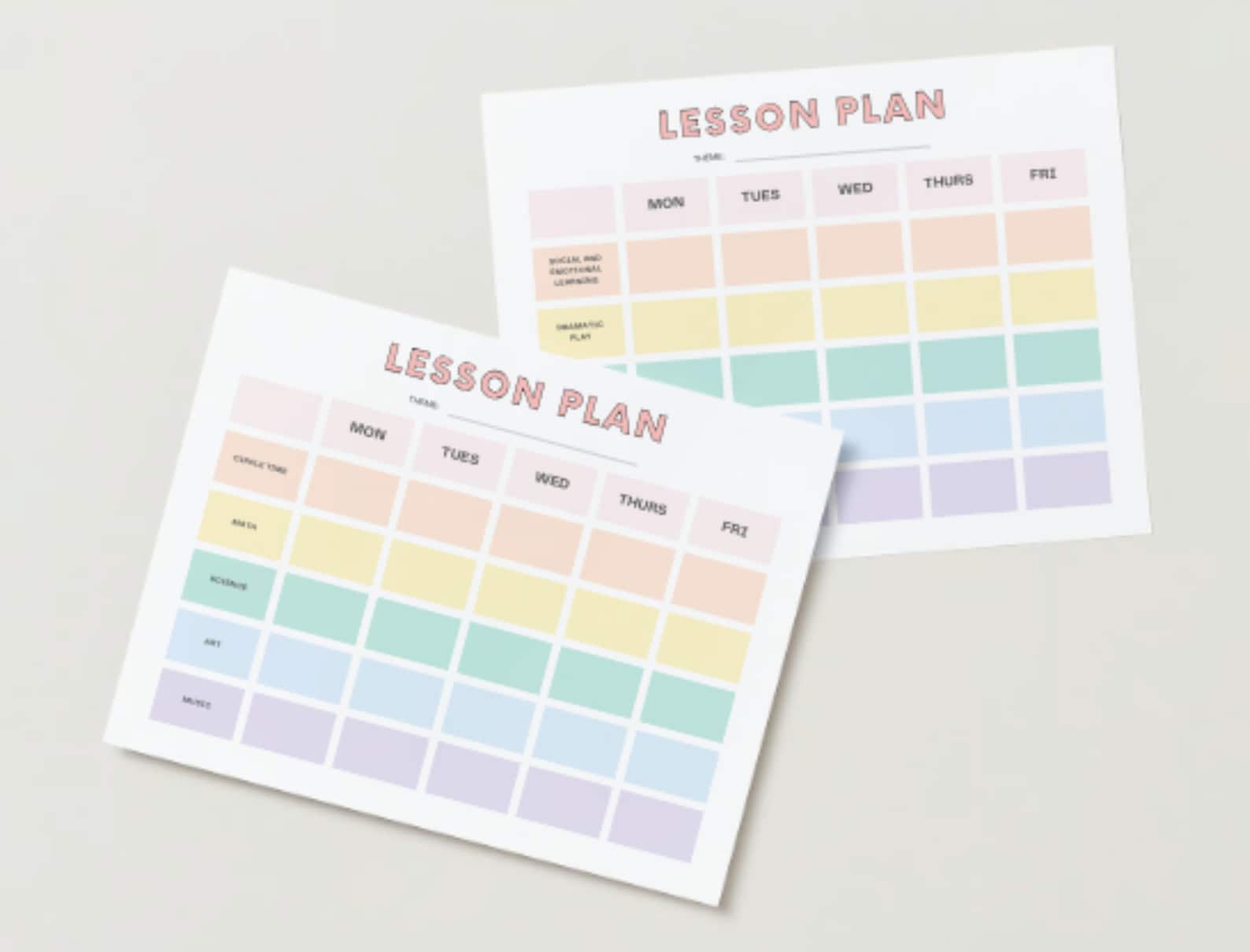 Pastel Weekly Lesson Plan Template, Daycare Lesson Plan, Childcare ...
