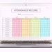 Editable Multicolor Student Attendance Trackers 4 Weeks, Daycares ...