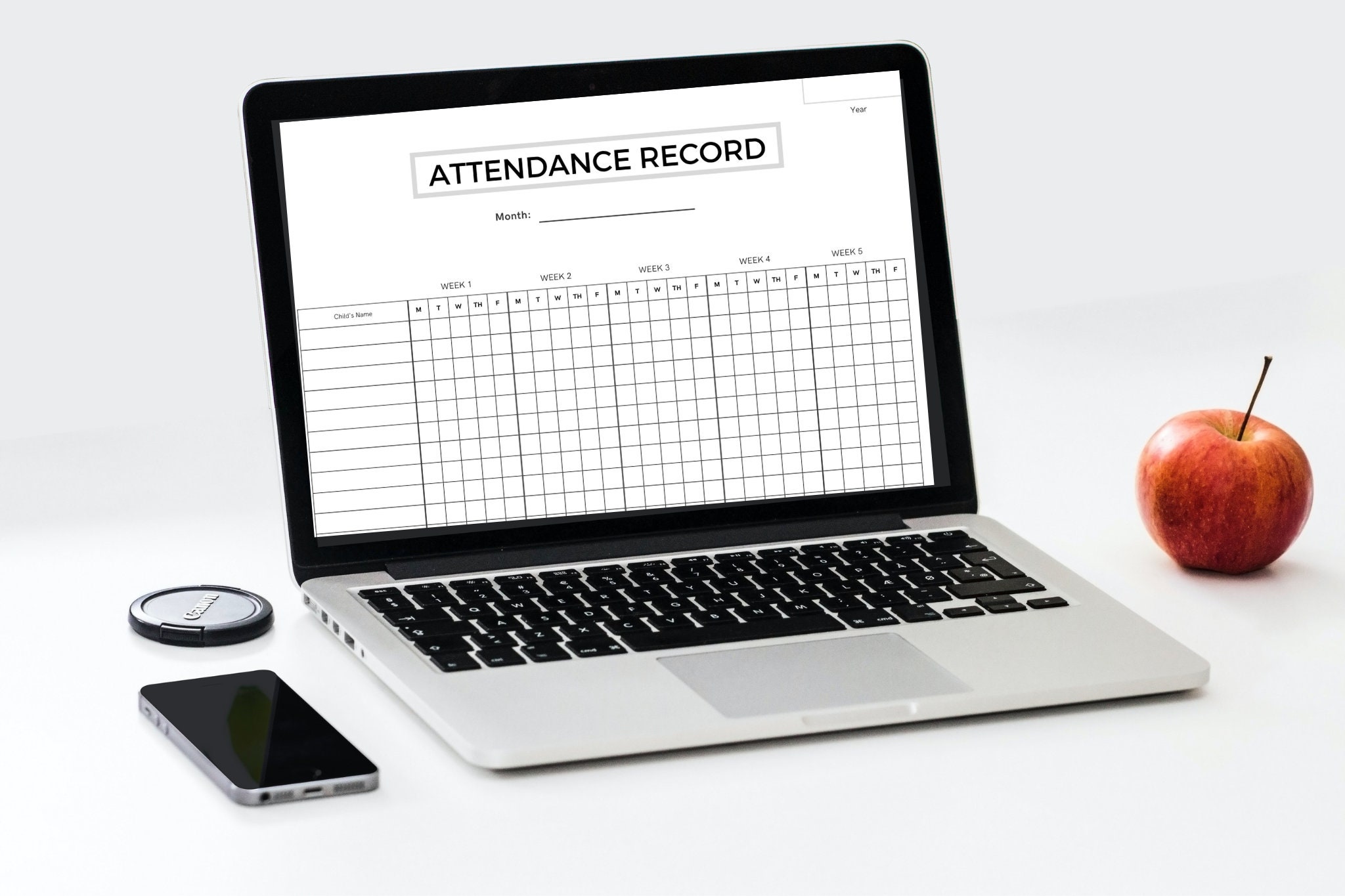Printable Student Attendance Log Book grayscale Version - Etsy