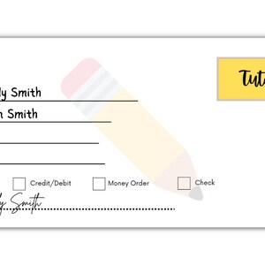 Printable Tutoring Receipt Templates | Instant Download - Etsy