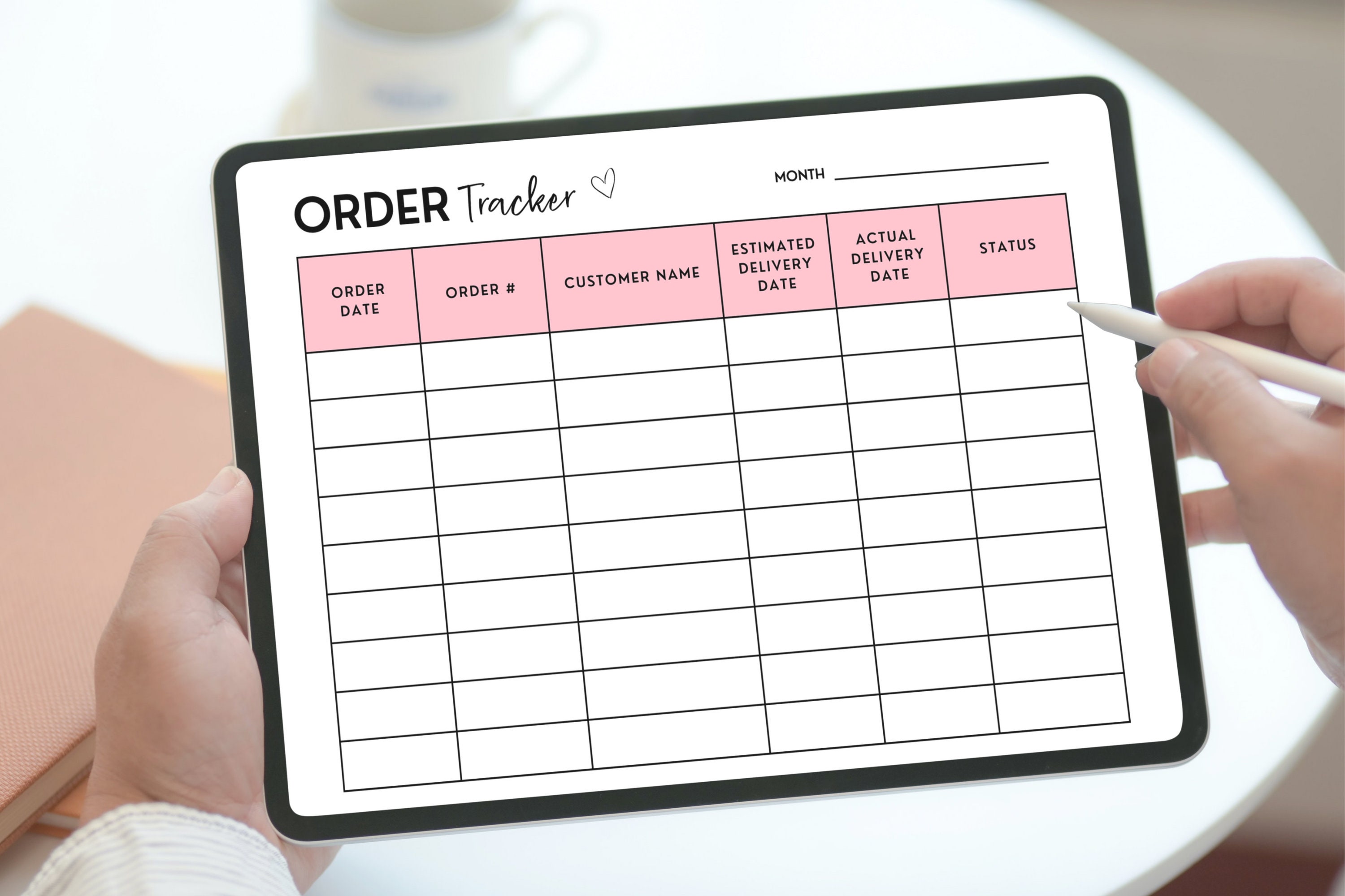 Order Tracker (pink Version), Small Business Order Form, Printable ...