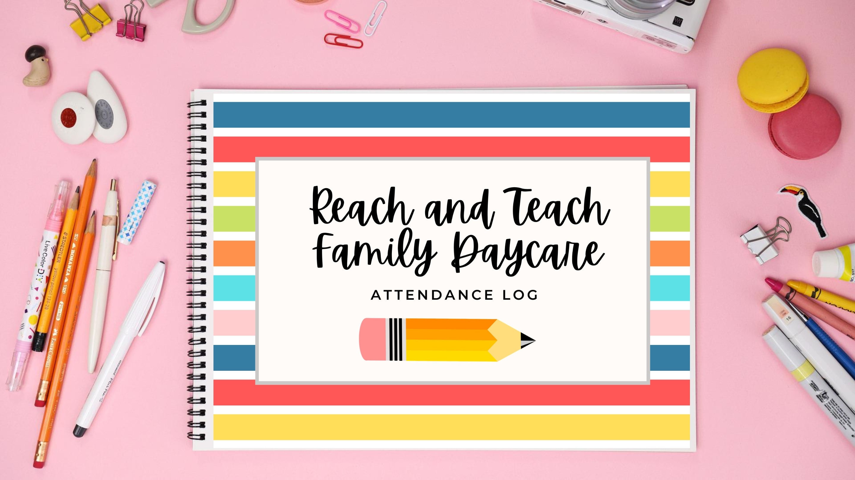 Personalized Student Attendance Log Book (color Version) | Daycares ...