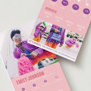 Content Creator Business Card, Influencer Rate Card, Instagram ...
