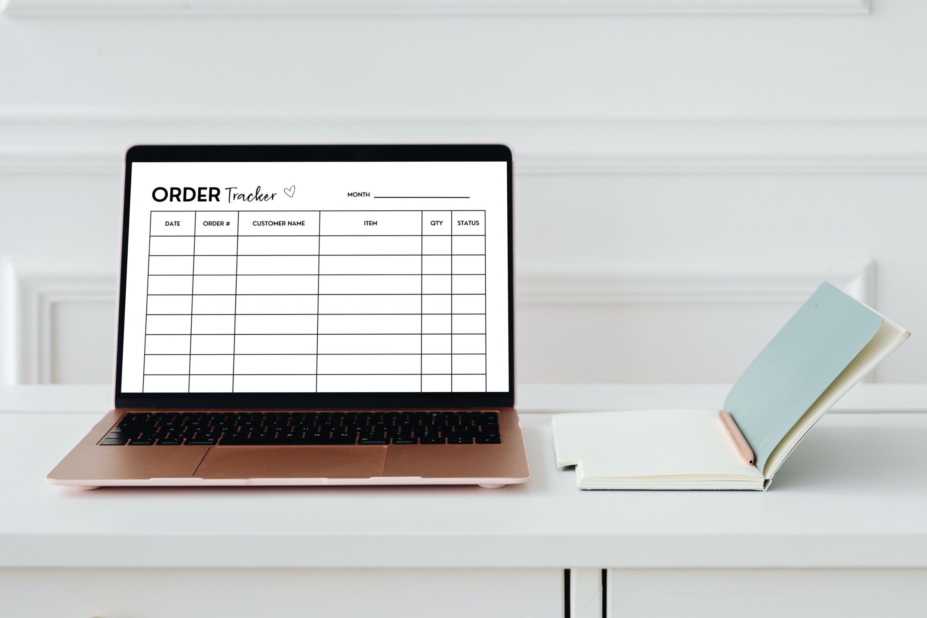 BW Printable Order Tracker, 8 X 11.5 ", Small Business Order Form ...