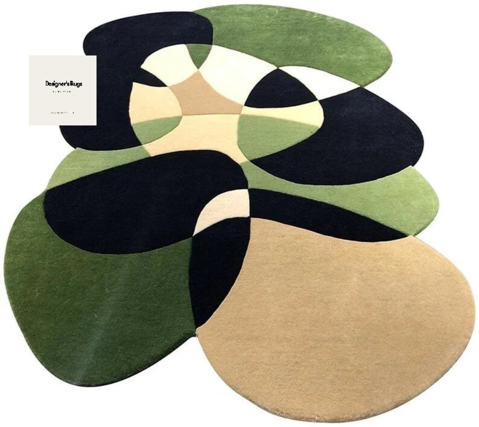Modern Irregular Shaped Hand Tufted Rug in 100% New Zealand Wool Rug ...