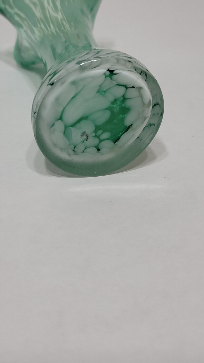 Very Pretty Green Splatter Glass Vase - Etsy