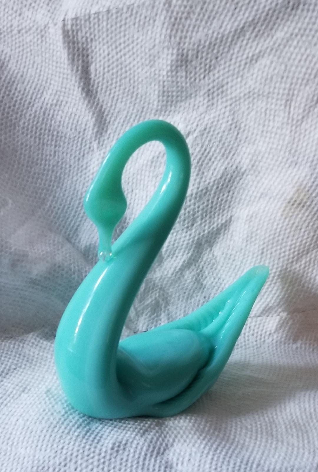 Hand Blown Glass Swan - Etsy