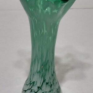 Very Pretty Green Splatter Glass Vase - Etsy