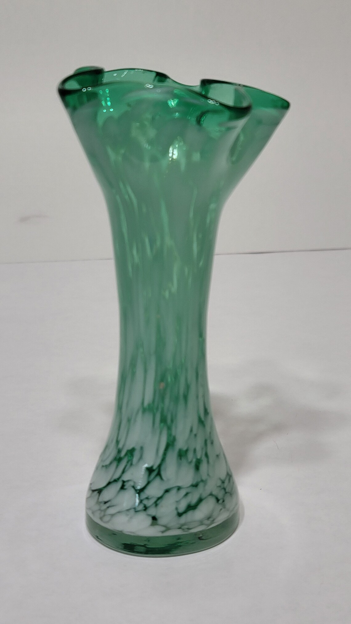 Very Pretty Green Splatter Glass Vase - Etsy