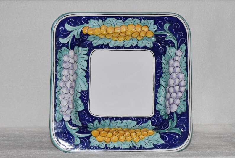 Very Rare Fratelli Mari Deruta Italy Wall Serving Platter Square W ...