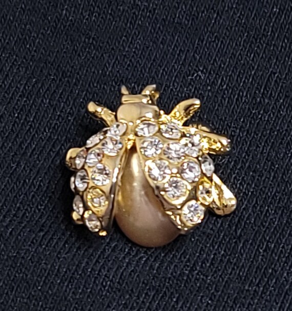 Vintage brooch beetle lady - Gem