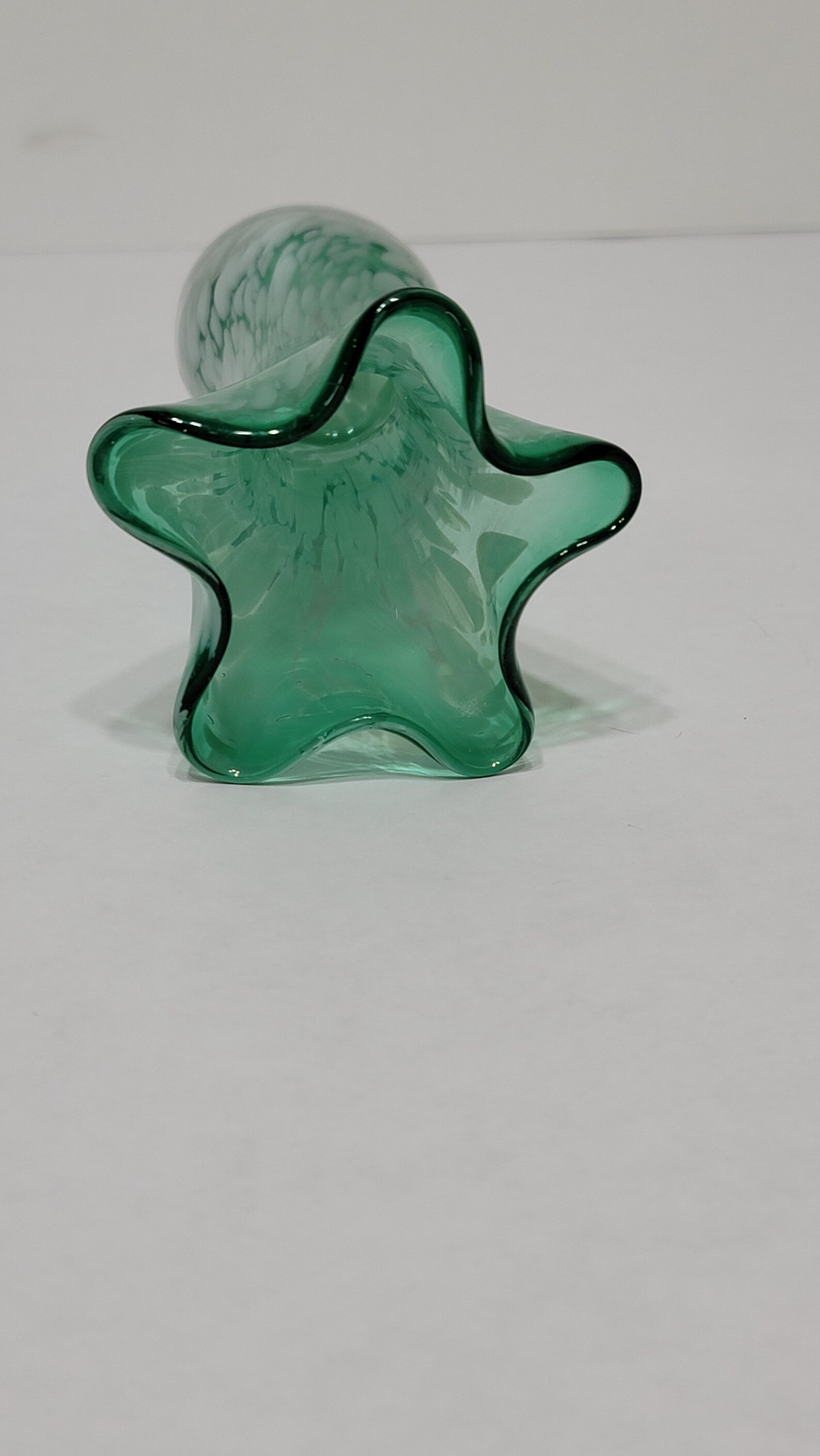 Very Pretty Green Splatter Glass Vase - Etsy