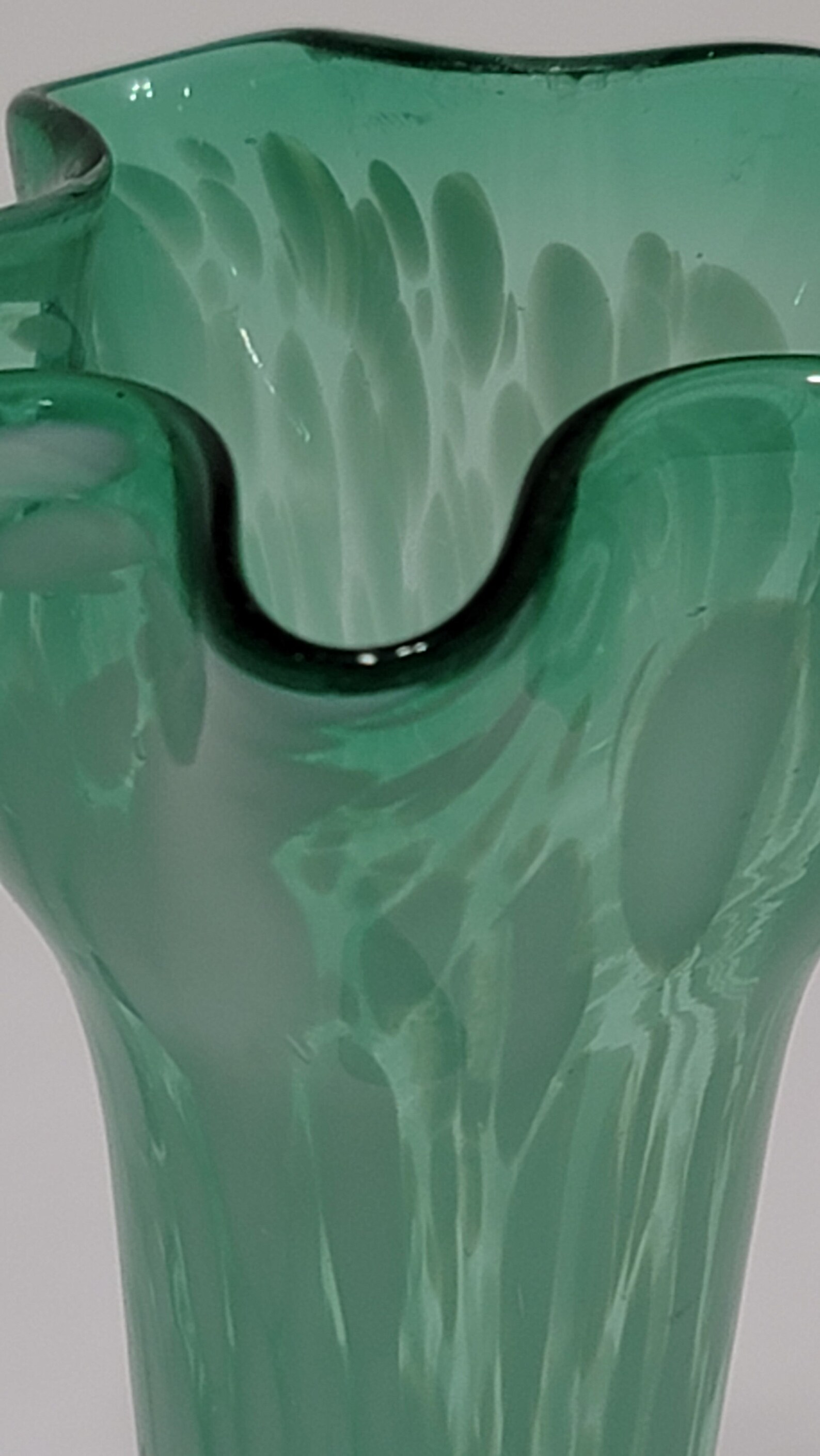 Very Pretty Green Splatter Glass Vase - Etsy