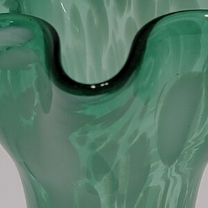 Very Pretty Green Splatter Glass Vase - Etsy