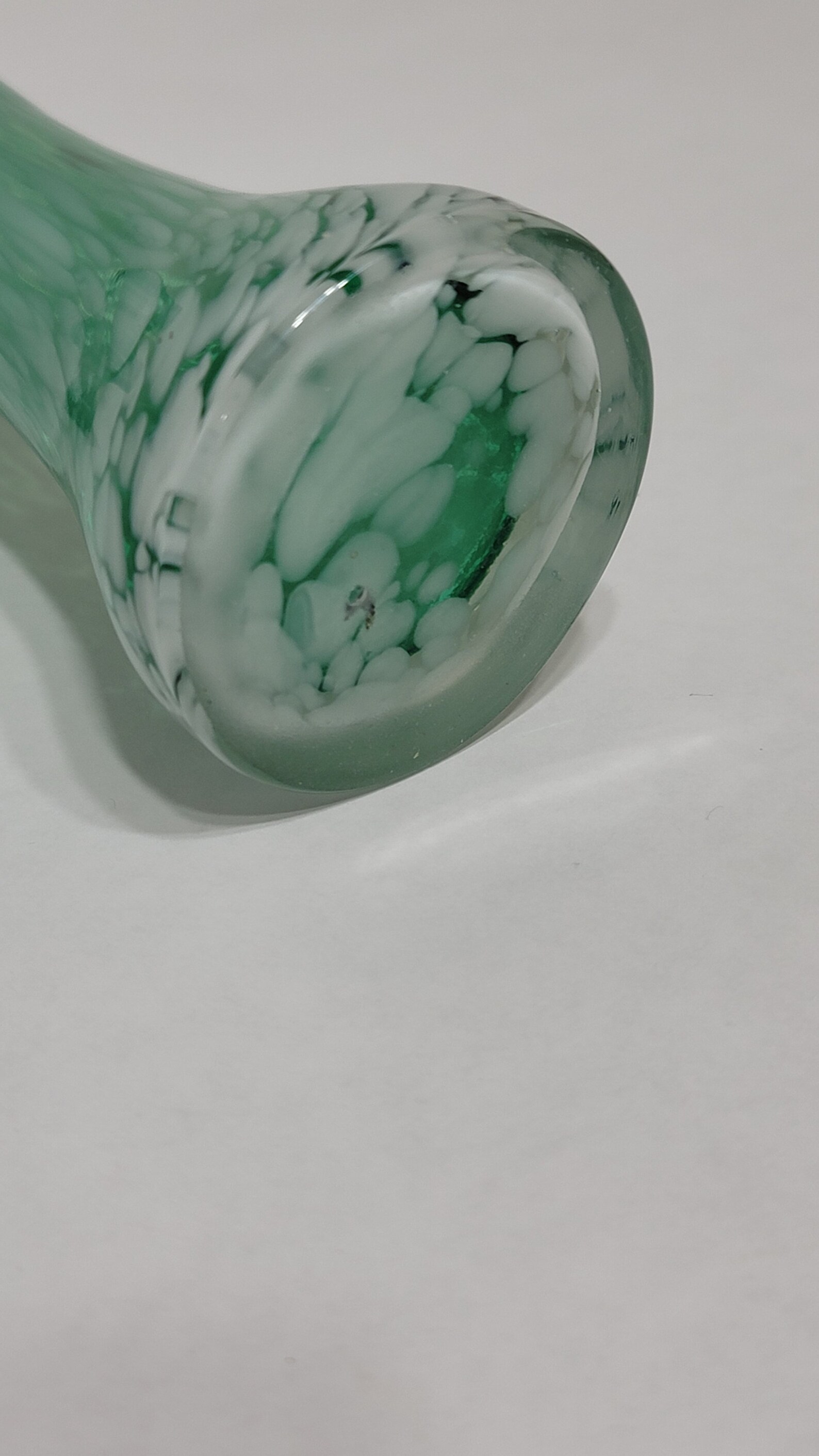 Very Pretty Green Splatter Glass Vase - Etsy