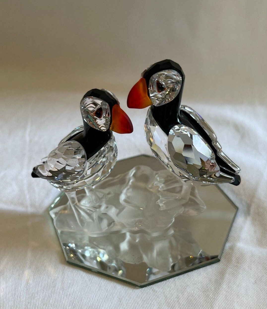 Swarovski Crystal Puffins Figurine - Etsy