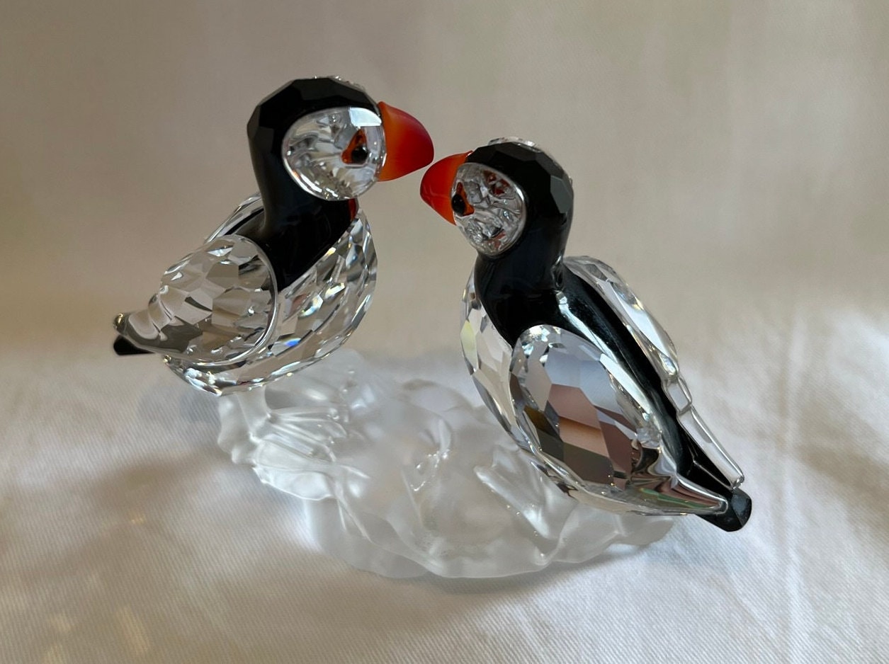 Swarovski Crystal Puffins Figurine - Etsy
