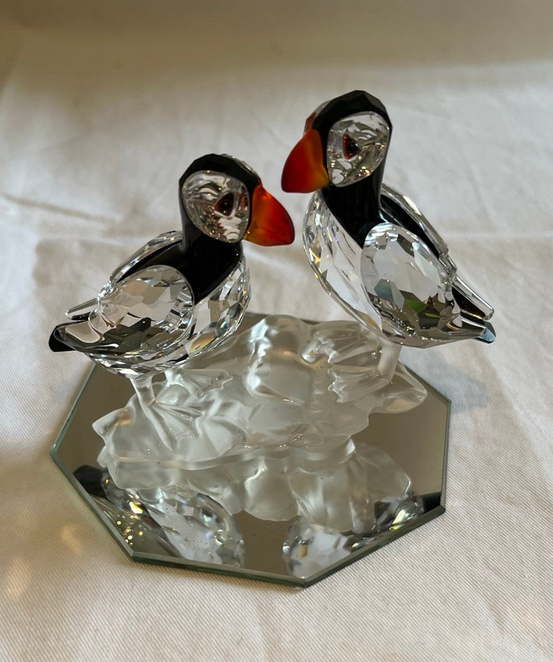 Swarovski Crystal Puffins Figurine - Etsy