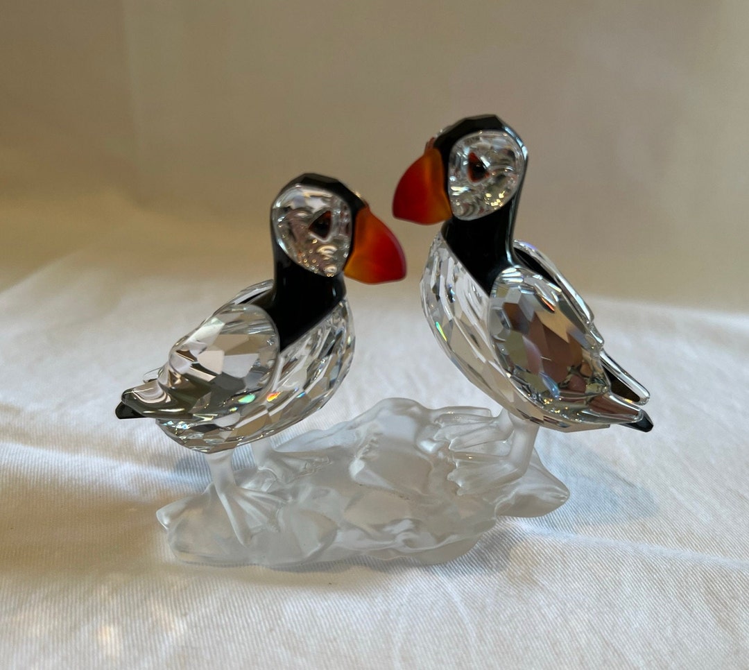 Swarovski Crystal Puffins Figurine - Etsy