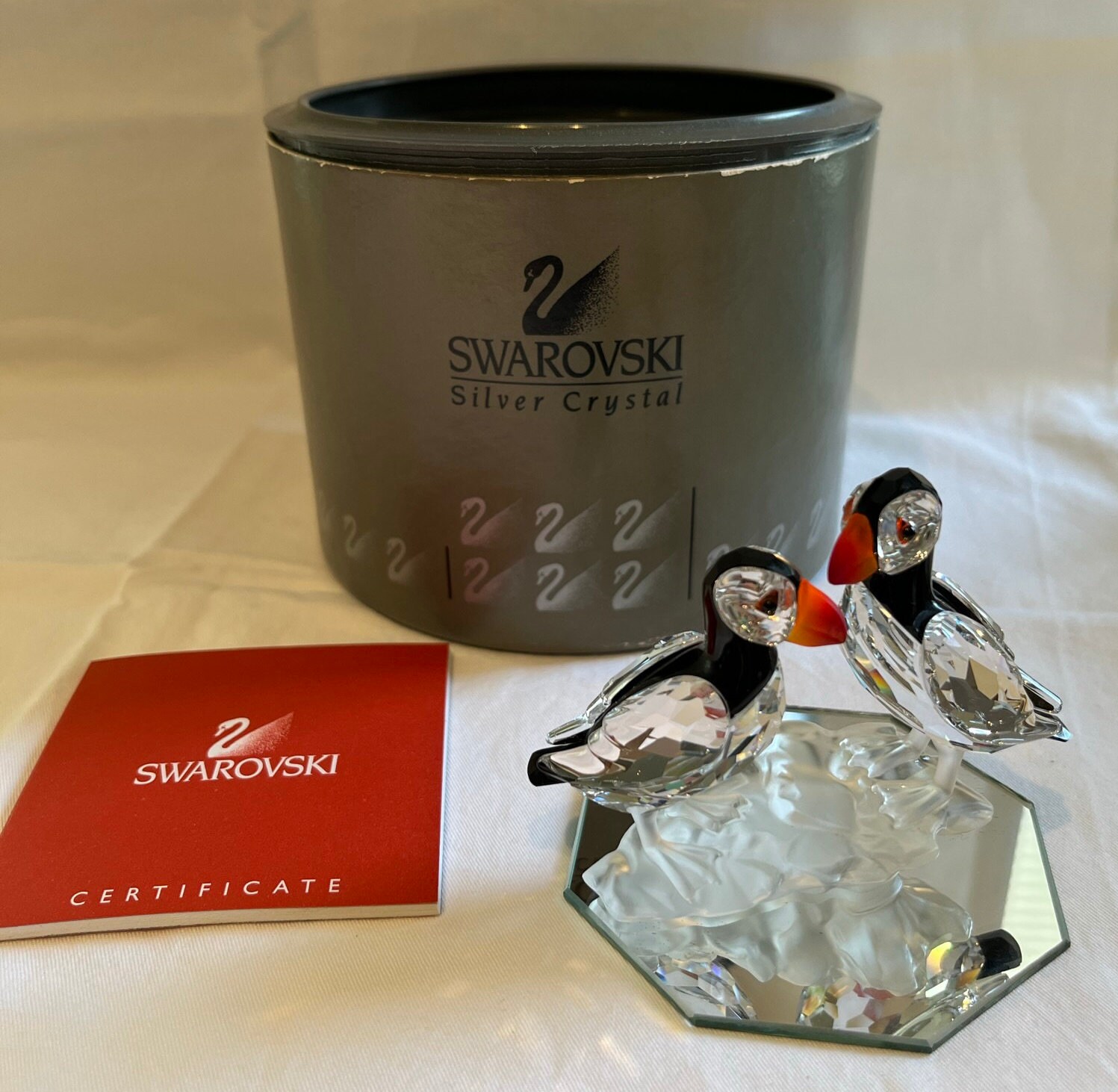 Swarovski Crystal Puffins Figurine - Etsy