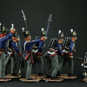 Tin Soldier 54 Mm Model Set of 7 Soldiers Plus a Cannon British Royal ...
