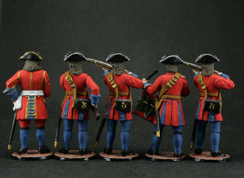 Hand Painted Tin Toy Soldier Set: Peter I Artillery, 54mm - Etsy