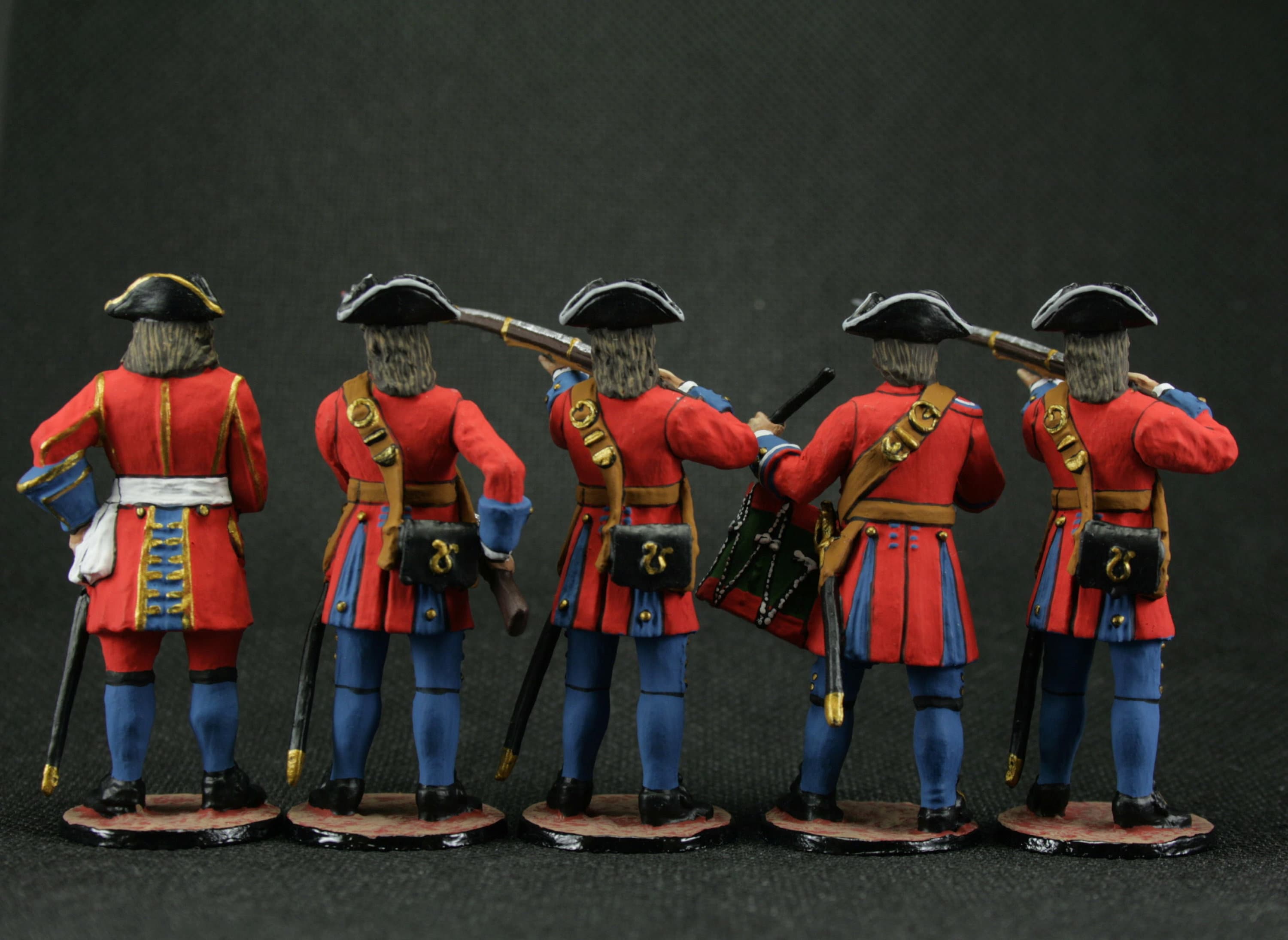 Tin Toy Soldier 54 Mm Model Set of 5 Soldiers Army of Peter I - Etsy
