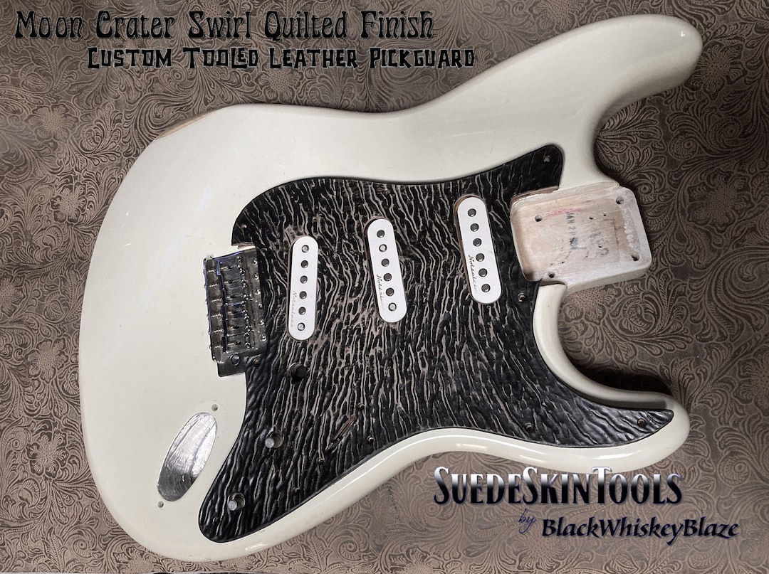 Custom Tooled Leather "quilted" Pickguard Fits Fender Stratocaster ...