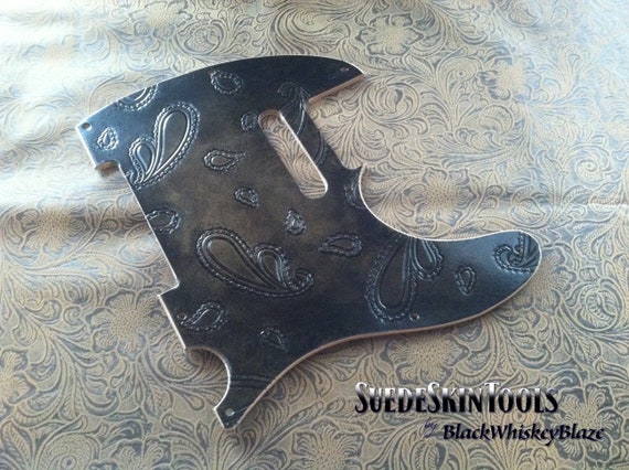 Custom Tooled Leather Paisley Pickguard Fits Fender Telecaster | Etsy