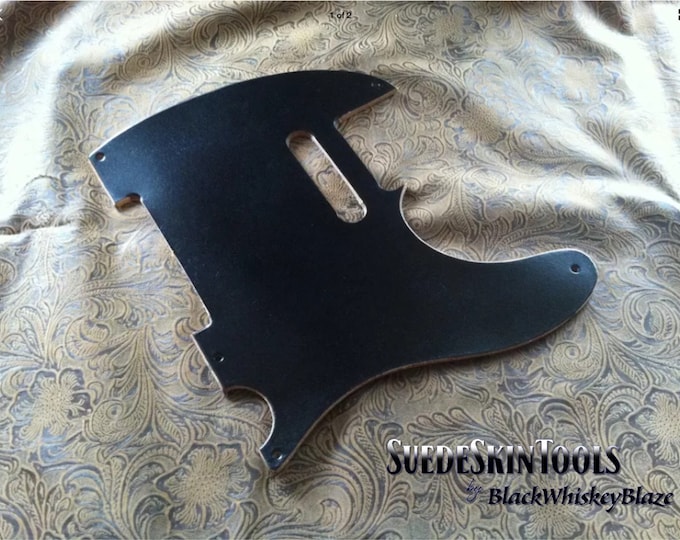 Custom Tooled Leather Distressed Pickguard Fits Fender Telecaster Tele ...