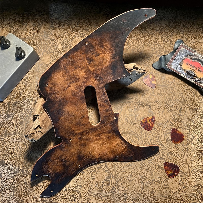 Brown Leather Pickguard - Etsy