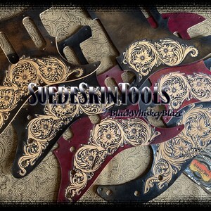Custom Distressed Tooled Leather Pickguard Fits Fender Telecaster Tele ...