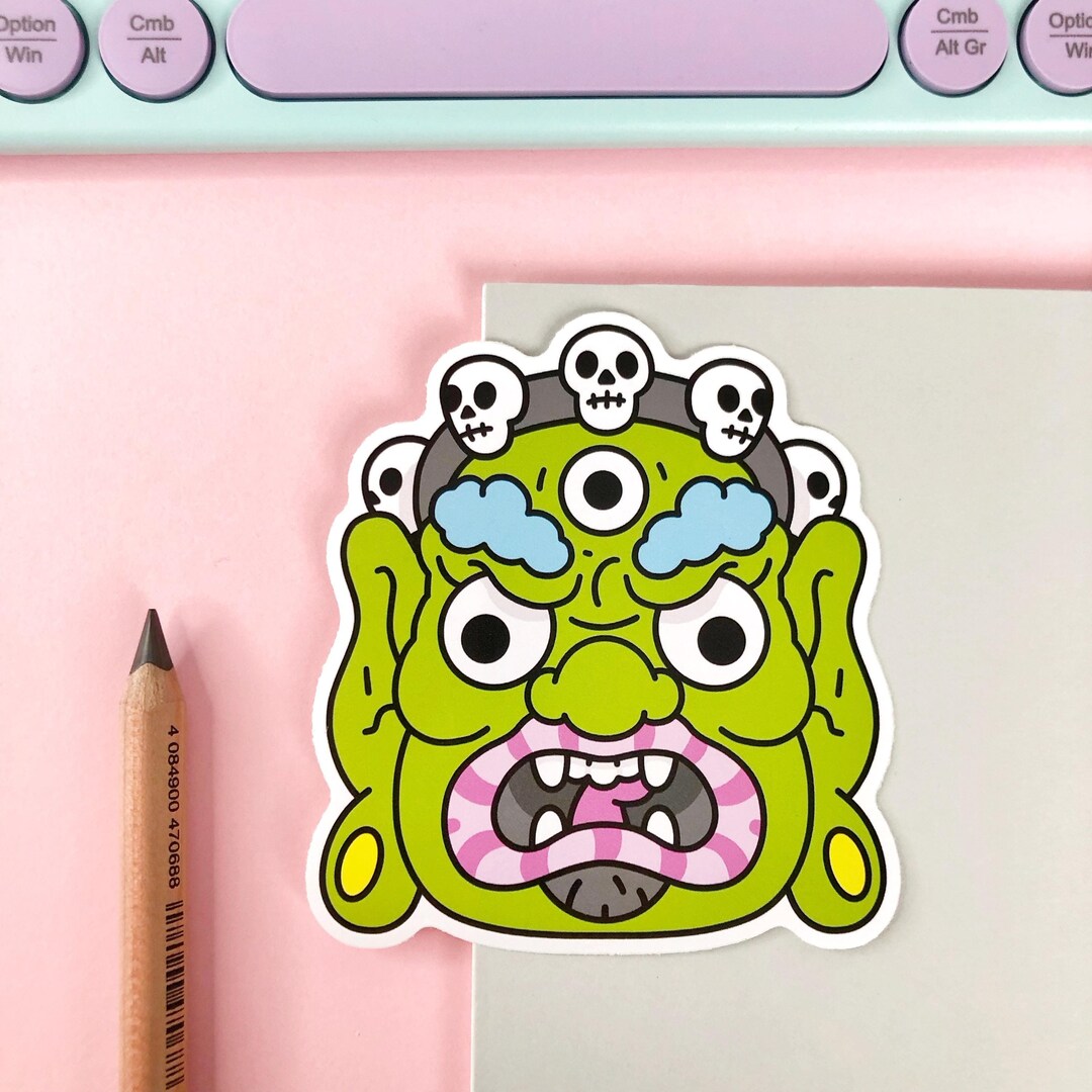 Nepal Festival Sticker, Goblin Mask, Nepalese Culture, Kathmandu Demon ...