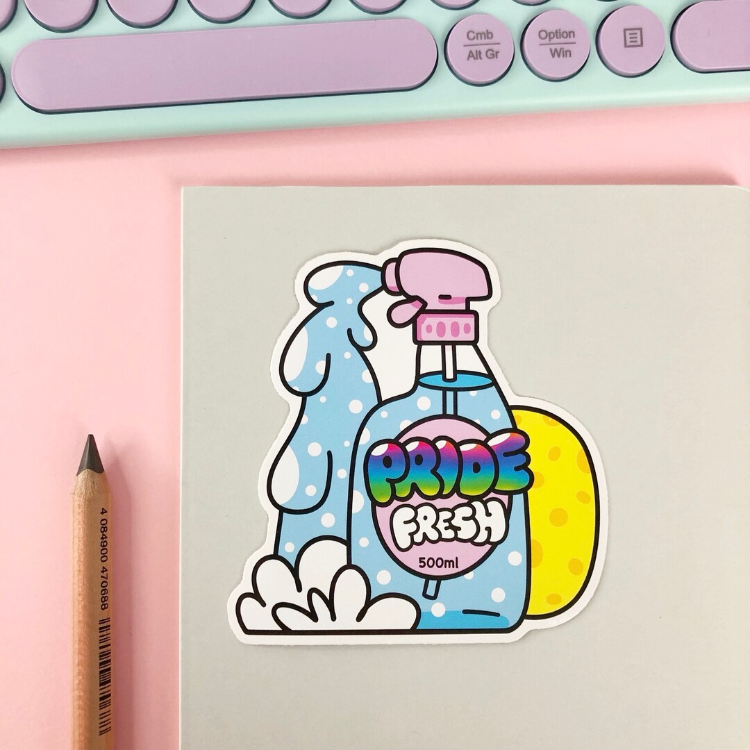 Pride Spray Sticker, LGBTQ, Rainbow Pride, Bubble Font, Big Vinyl ...