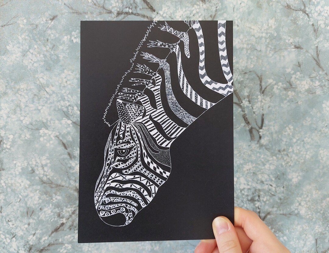 A5 Art Print Zebra Pattern - Etsy