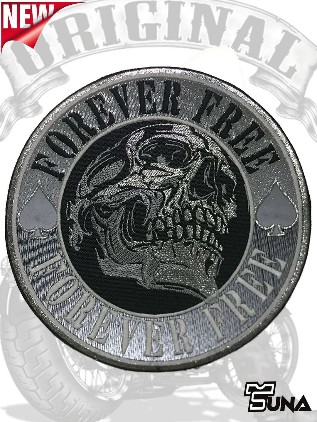 Ride Forever Free Embroidery Patch, , Custom Embroidery, Motoclub ...