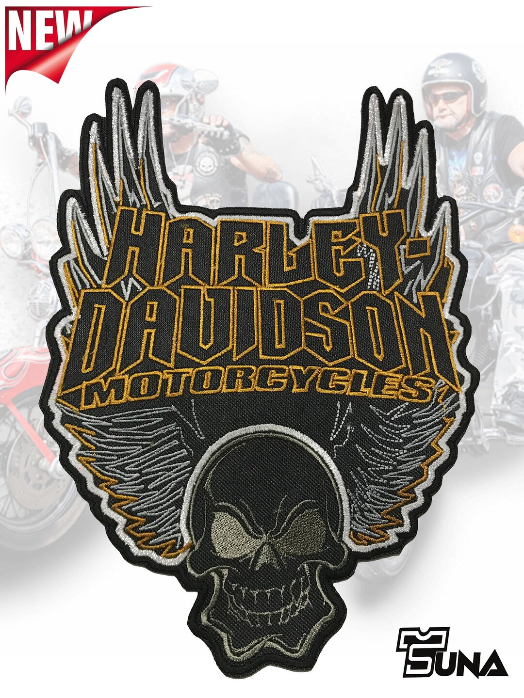 Harley Skull Harley Motorbike Large Back Patch for Custom - Etsy