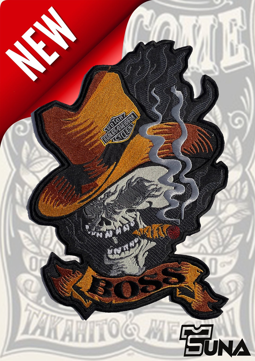 Harley Davidson Biker Large Back Patch on Vest Sew Patch - Etsy